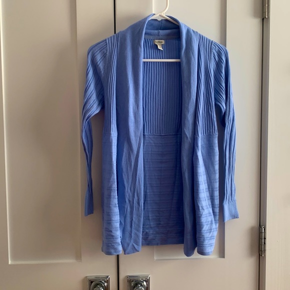 L.L. Bean | Sweaters | Ll Bean Periwinkle Cotton Cardigan With Three ...